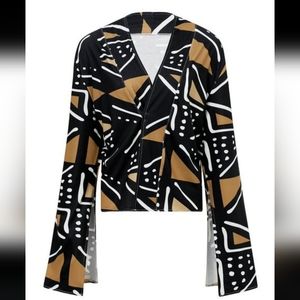 Jackets & Coats | Super Cute Plus Sized Geometric Split Sleeve Jacket ...